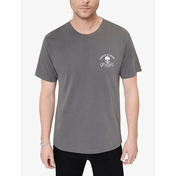 ダルクスポーツ スカルエンジェルグラフィック Tシャツ グレー Buy The Kooples Skull Graphic-print Cotton-jersey T-shirt - Grey
